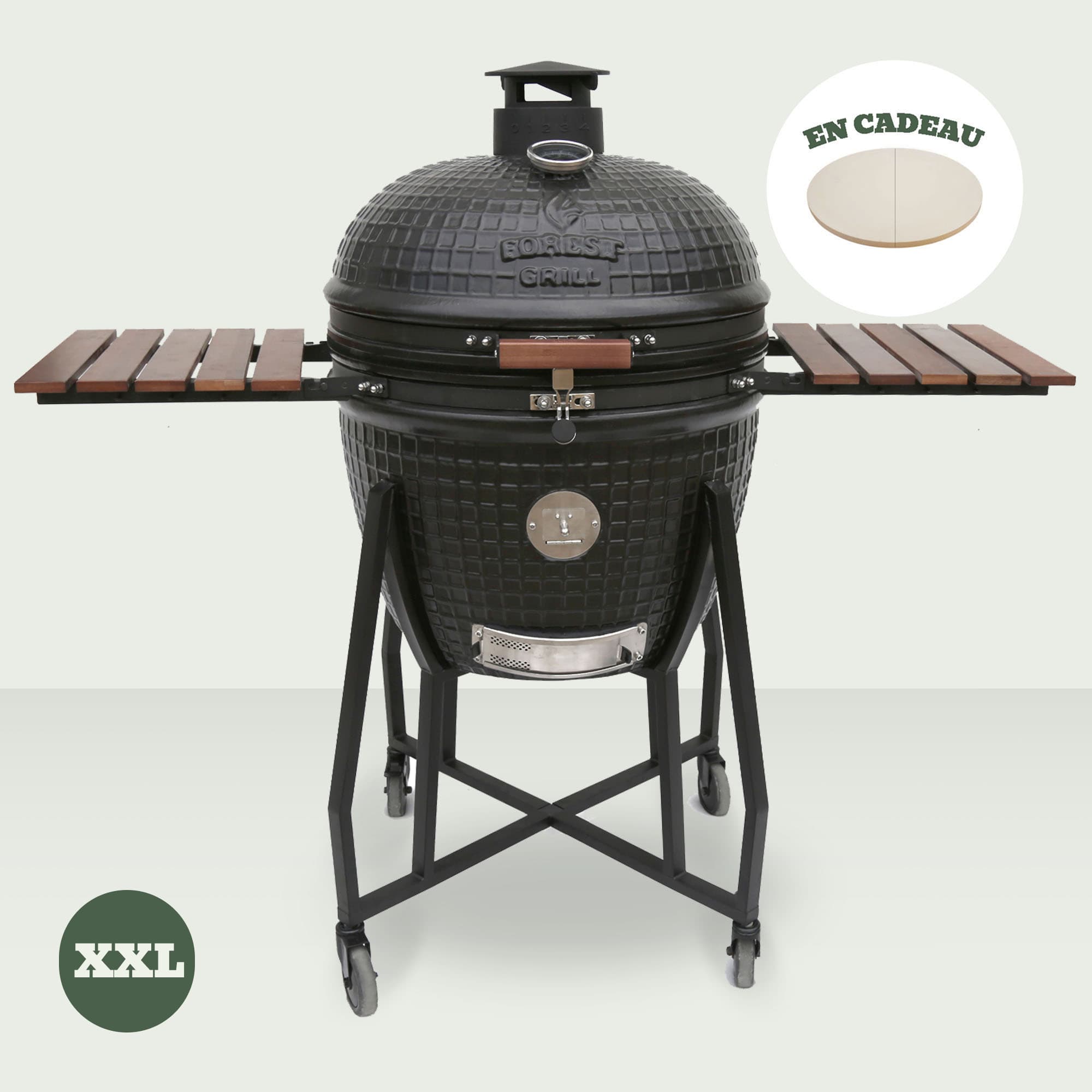 BBQ kamado grill XXL 25 pouces, pour 12 personnes – Forest Grill